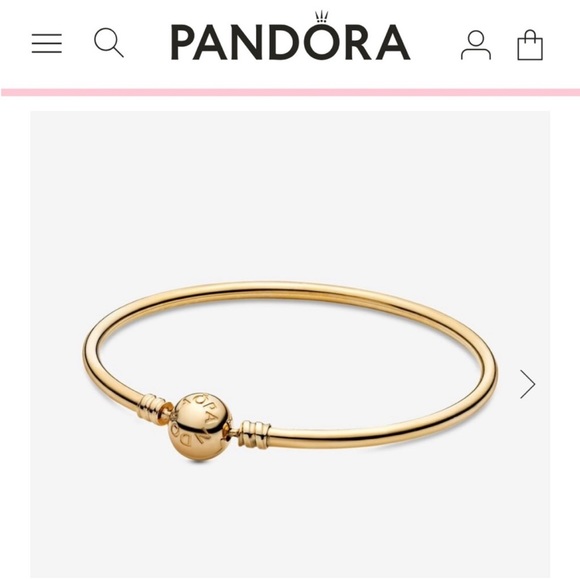 Pandora | Jewelry | Like New Authentic 4 K Gold Pandora Bangle | Poshmark